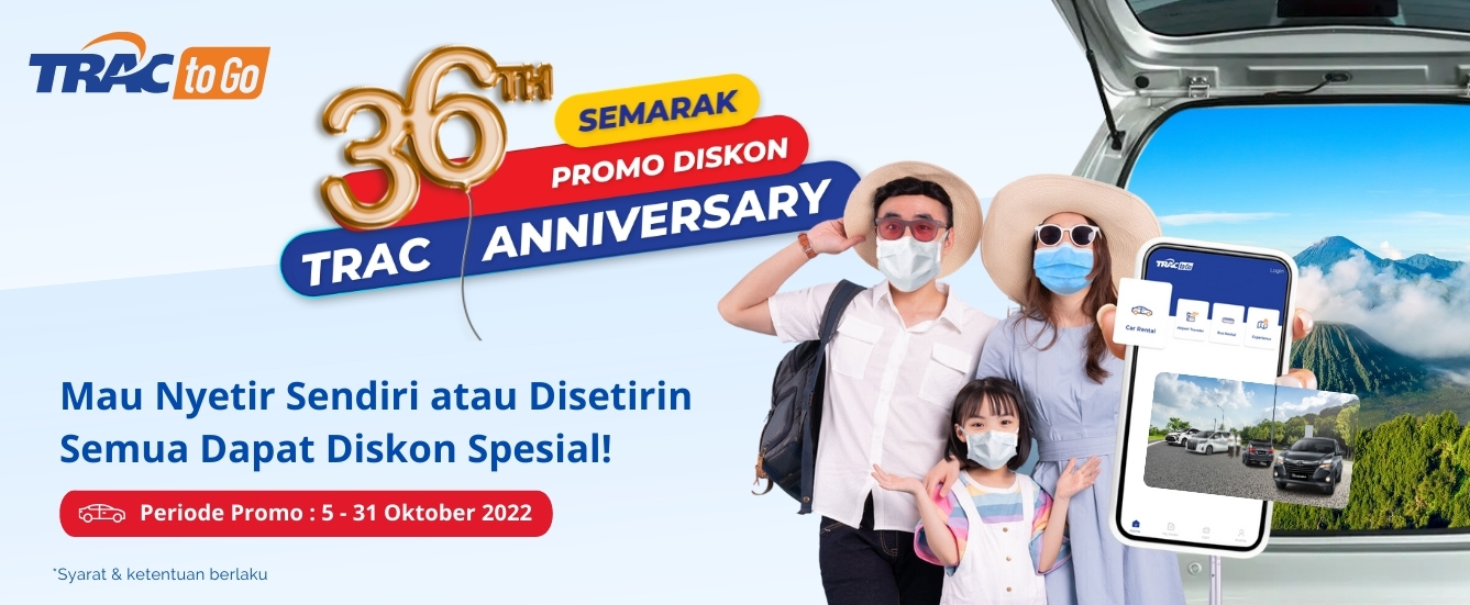 Diskon Rental Mobil Hingga Rp. 75.000/Hari Dengan Promo Ulang Tahun TRAC